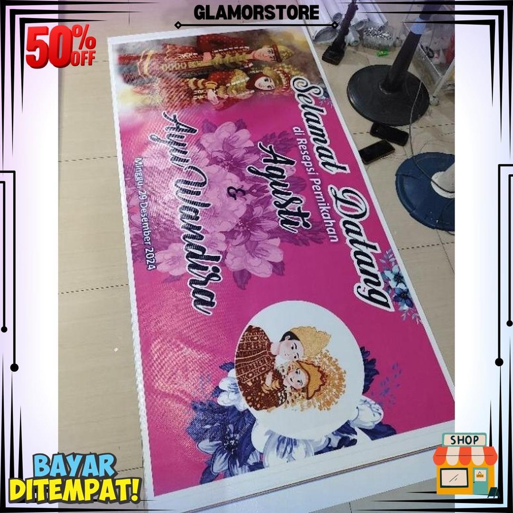 Jual Cetak Spanduk Banner Pernikahan Nikah Kawin Wedding Selamat Datang ...