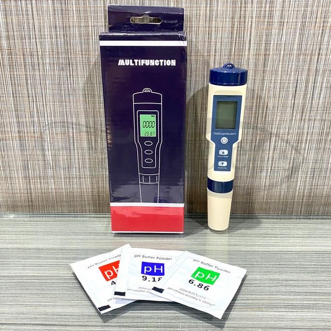 Jual 5-IN-1 PENGUKUR TDS pH SALT EC TEMPERATURE METER SALINITY ALAT ...