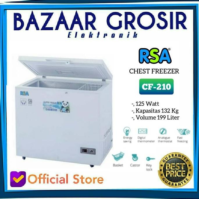 Jual RSA FREEZER BOX CF 210 / CF210 199LITER CHEST FREZZER HAMPIR 200 ...