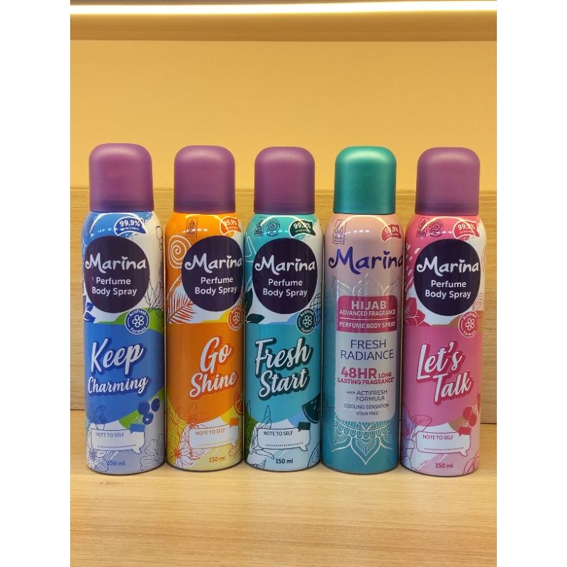 Jual Marina Perfume Body Spray actifresh formula 150ml | Shopee Indonesia