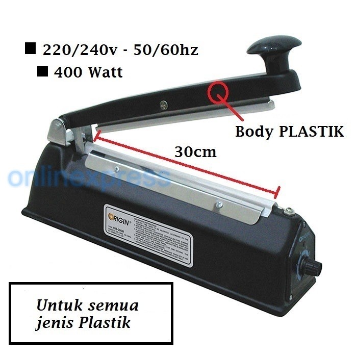 Jual Mesin Press Sealer / Alat Press Plastik / Impulse Sealer Origin ...