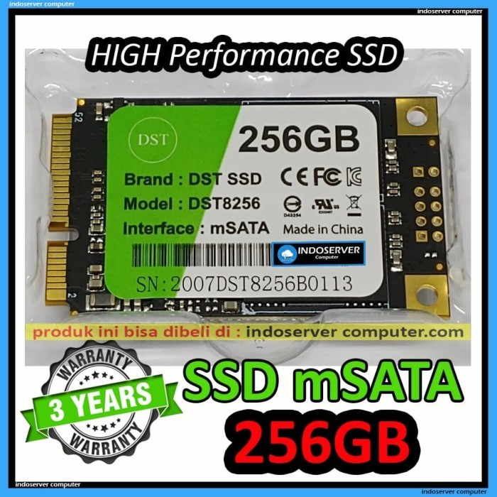 Jual SSD mSATA 256GB New DST Garansi 3 Tahun Unit Baru / Segel | Shopee Indonesia