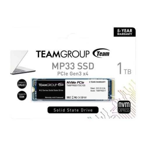 Jual Team Group MP33 SSD 1TB M.2 NVME 2.2280 PCIe Gen 3x4 Unit Baru ...