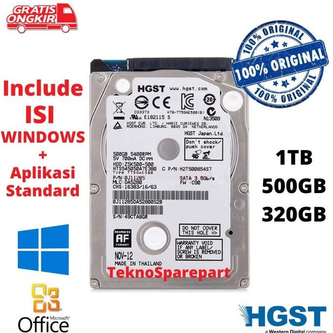 Jual HDD Hardisk 1TB 500GB 320GB Laptop Acer Isi Windows | Shopee Indonesia