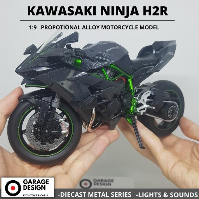 Jual Diecast 1:9 Kawasaki Ninja H2R Motor Bike - Miniatur Motor Skala 1:9 CM | Shopee Indonesia