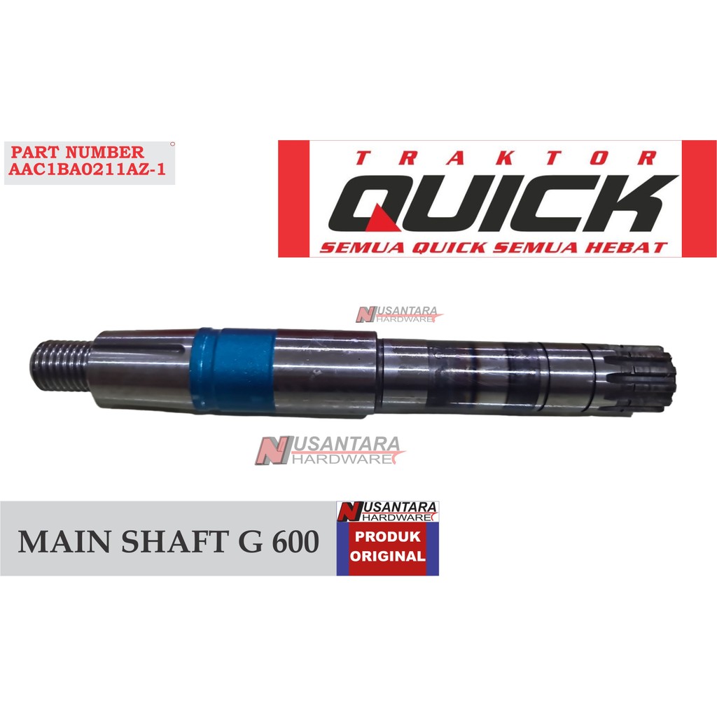 Jual main shaft g 600 quick,as roda traktor g 600,as utama traktor g ...