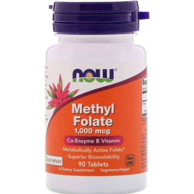 Jual Now Foods Methyl Folate 1000mcg 90 tablets vitamin B co-enzyme ...