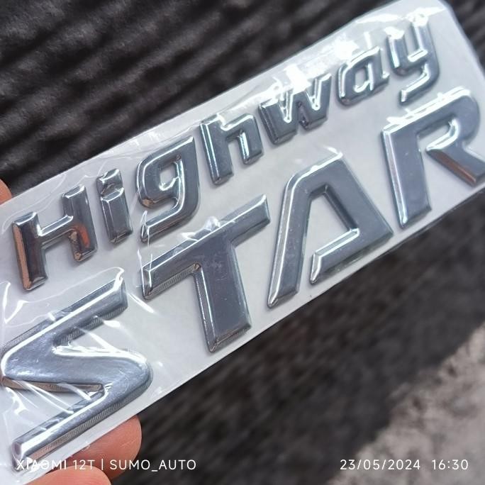 Jual stiker emblem HIGHWAY STAR nissan serena grand livina sticker HWS ...