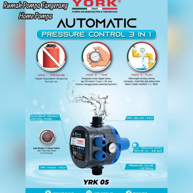 Jual Apc York 05 3In1 Automatic Pressure Control Otomatis Pompa Air | Shopee Indonesia