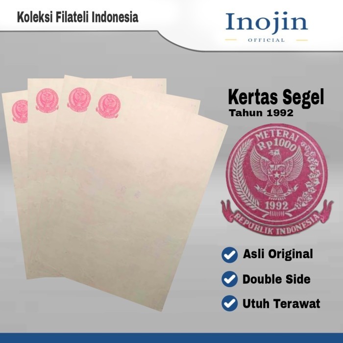 Jual Kertas Segel Tahun 1992 Asli | Shopee Indonesia