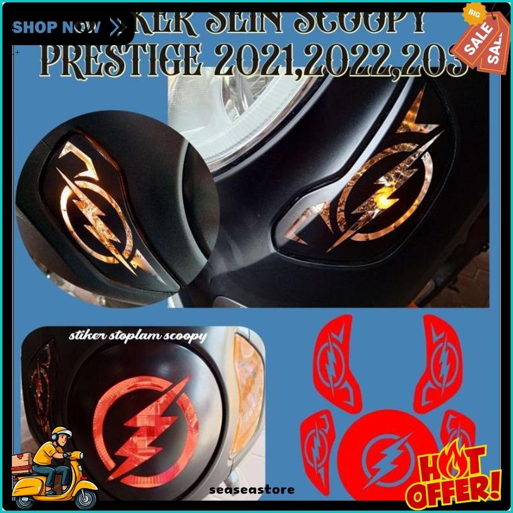 Jual Stiker Cutting Sticker Variasi Sein Petir Motor Scoopy Prestige 21 ...