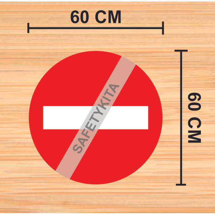 Jual Rambu Dilarang Masuk Dia. 60Cm (Alumunium+Sticker Cutting ...