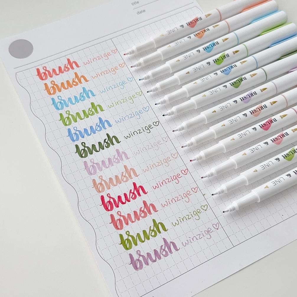 Jual QV21 Winzige 4Pcs Brush Pen Set Calligraphy Brush Lettering ...