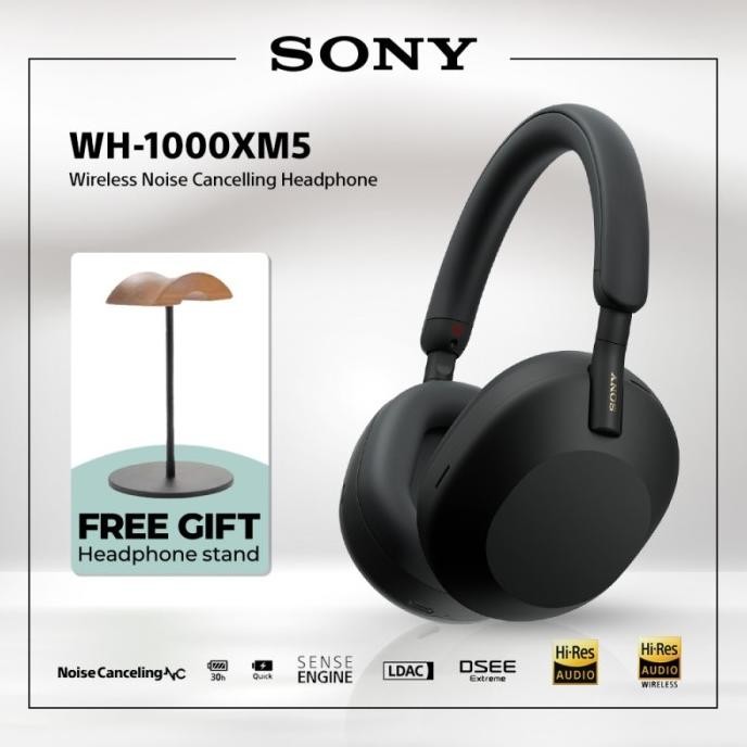 Jual Sony Wh-1000Xm5 / Wh1000Xm5 / Wh1000 Xm5 Noise Cancelling Headphone | Shopee Indonesia
