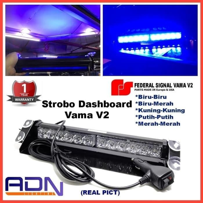 Jual Strobo Dashboard Dasbor Federal Signal Vama V2 Polisi 2 Bar Patwal ...