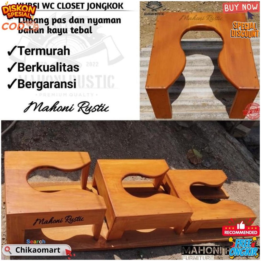 Jual Kusri Kayu Closet Wc 454540 Duduk Kursi Jongkok Portable Lansia ...