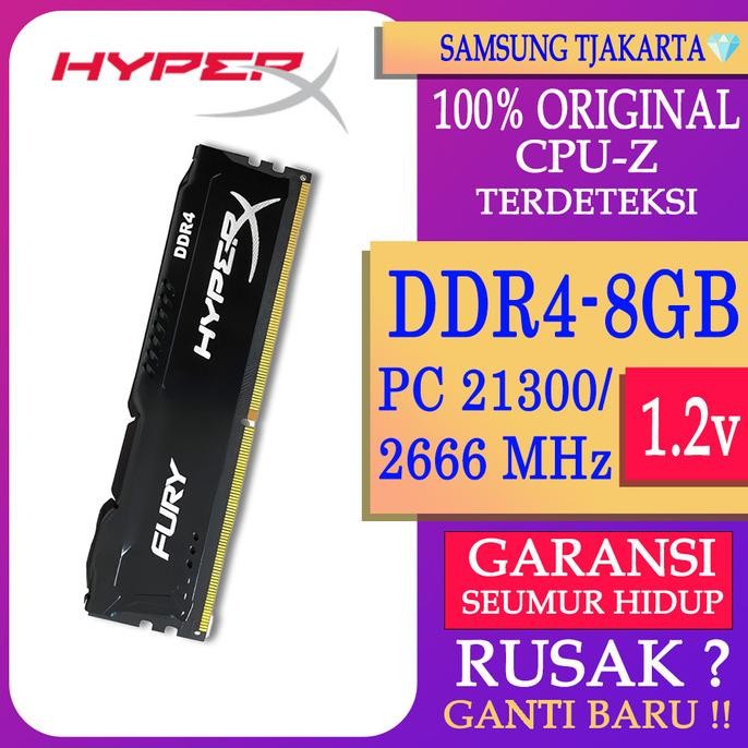 Jual Ram Kingston Hyperx Fury Ddr4 8Gb 2666Mhz 21300 Gaming Ram Pc Ddr4 ...