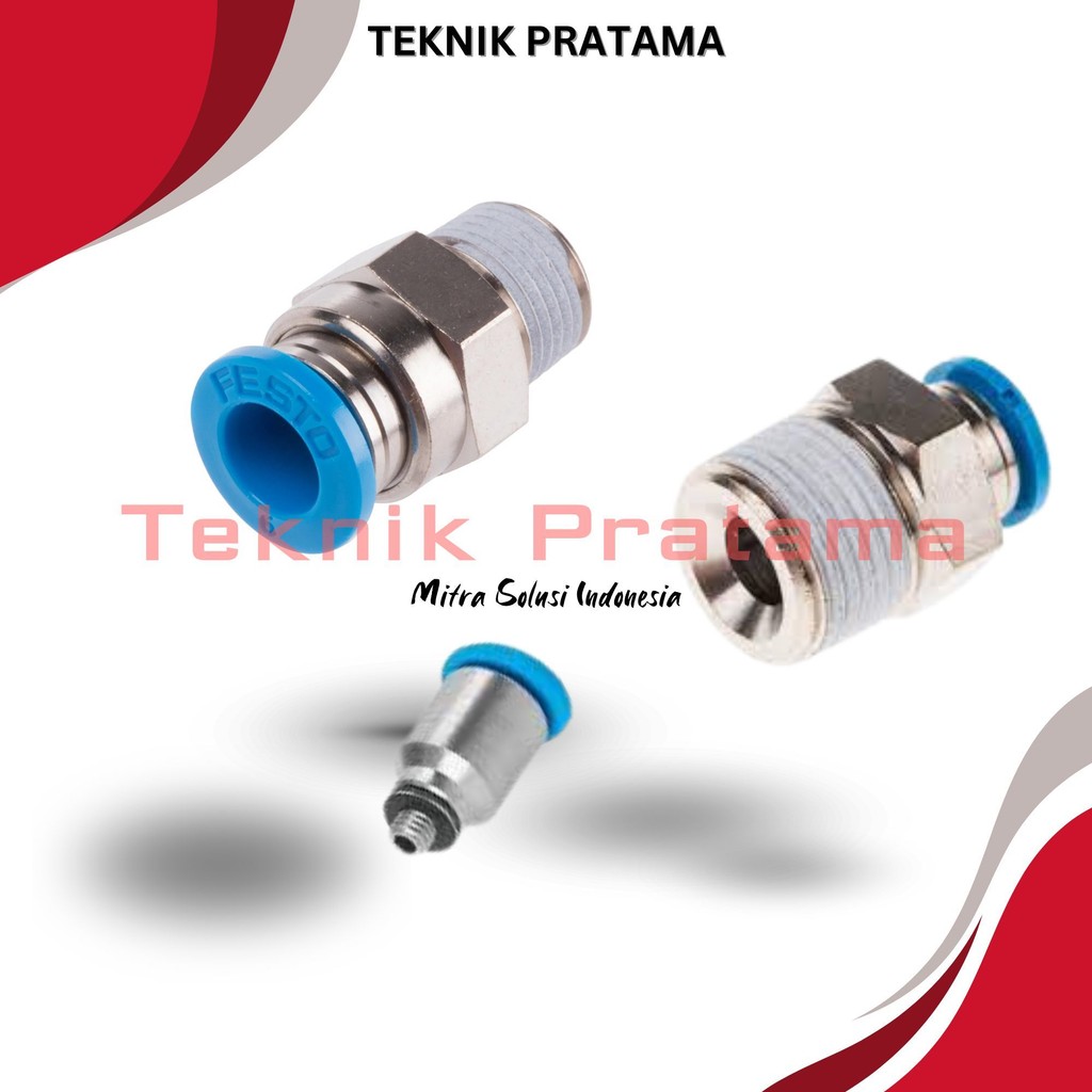Jual QS-6-03 FESTO PUSH-IN FITTING NEPEL ANGIN LURUS MPC FESTO SELANG 6 ...