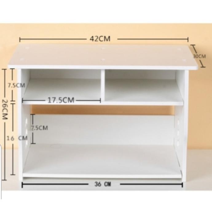 Jual Rak Penyimpanan Printer Meja Kantor Tempat Berkas Kertas Kayu ...
