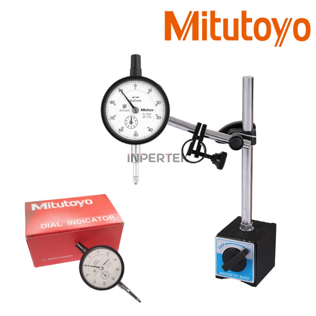 Jual Paket Dial Indicator Mitutoyo 2046A + Magnetic Base Test Stand ...