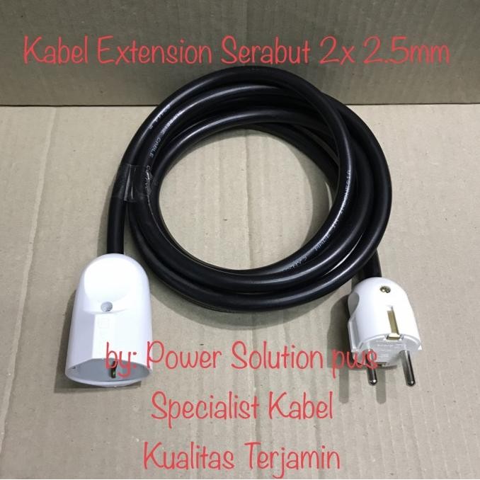 Jual Kabel listrik Tambahan ( Extension ) 25 Meter 2x2.5mm KE25-NYYHY ...