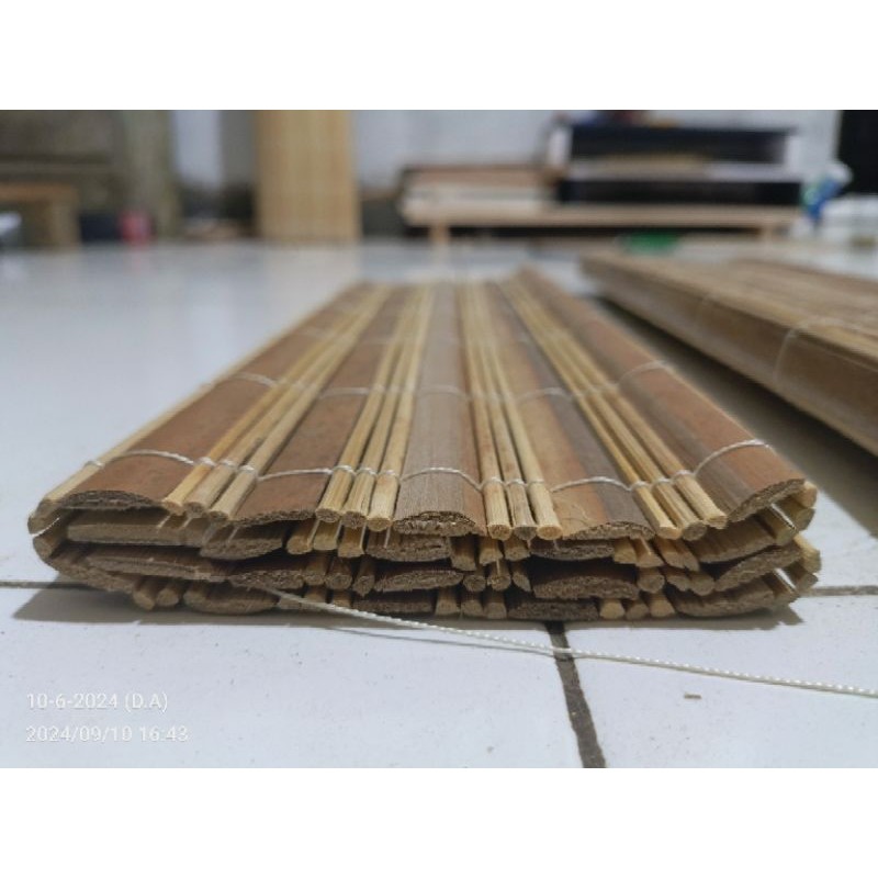 Jual Anyaman Lifi bambu Placemat alas panas lidi Bambu motif D"3mm ...