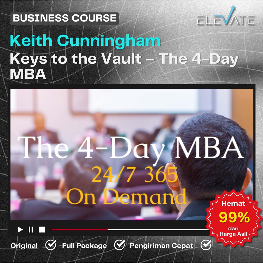 Jual Keith Cunningham – Keys to the Vault – The 4-Day MBA Full Kursus ...