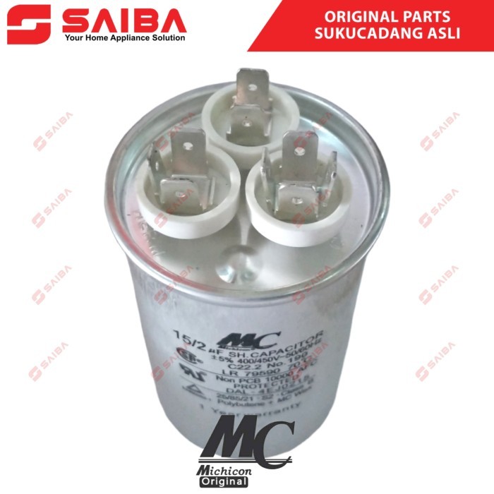 Jual Kapasitor Capacitor AC LG, PANASONIC 1/2PK 15 + 2 uf Original MC ...