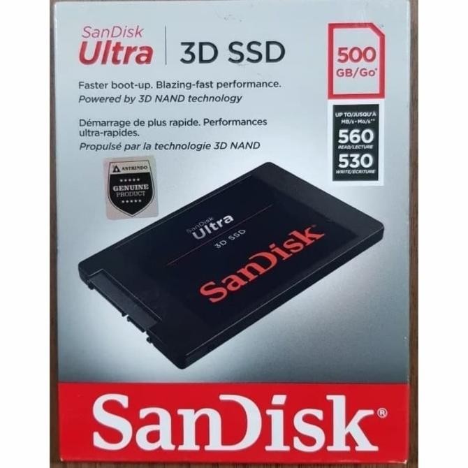 Jual Sandisk Ssd Ultra 3D 500Gb Original [ Brunr ] | Shopee Indonesia