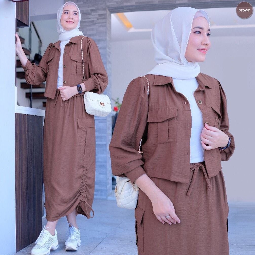 Jual Set Remaja Korean Style Satu Stel Ootd Stelan Bju Outfit Setelan ...