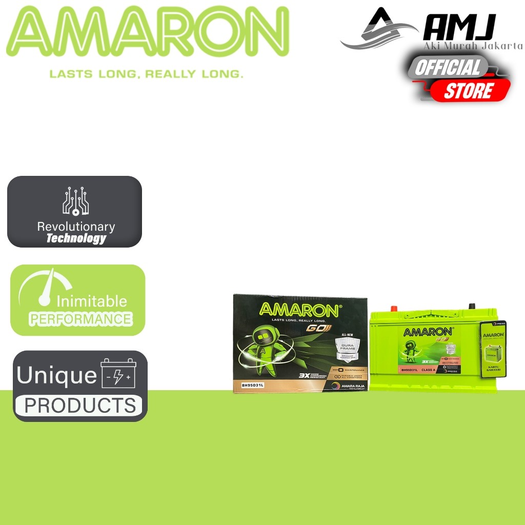 Jual Amaron Go Aki Kering Mobil Mitsubishi Pajero Sport 95D31L / NX120-7L - 80Ah | Shopee Indonesia