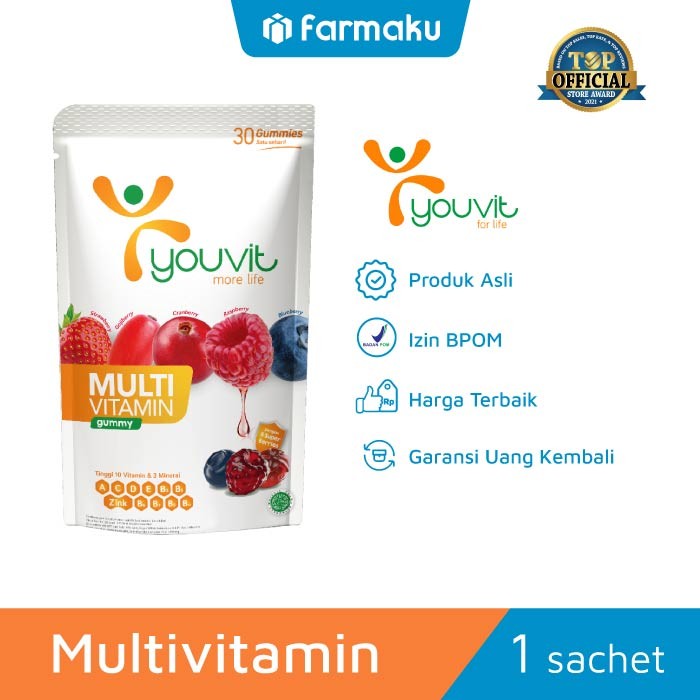 Jual Youvit Multivitamin Adult 60 Days Sachet - (Variasi) | Shopee Indonesia