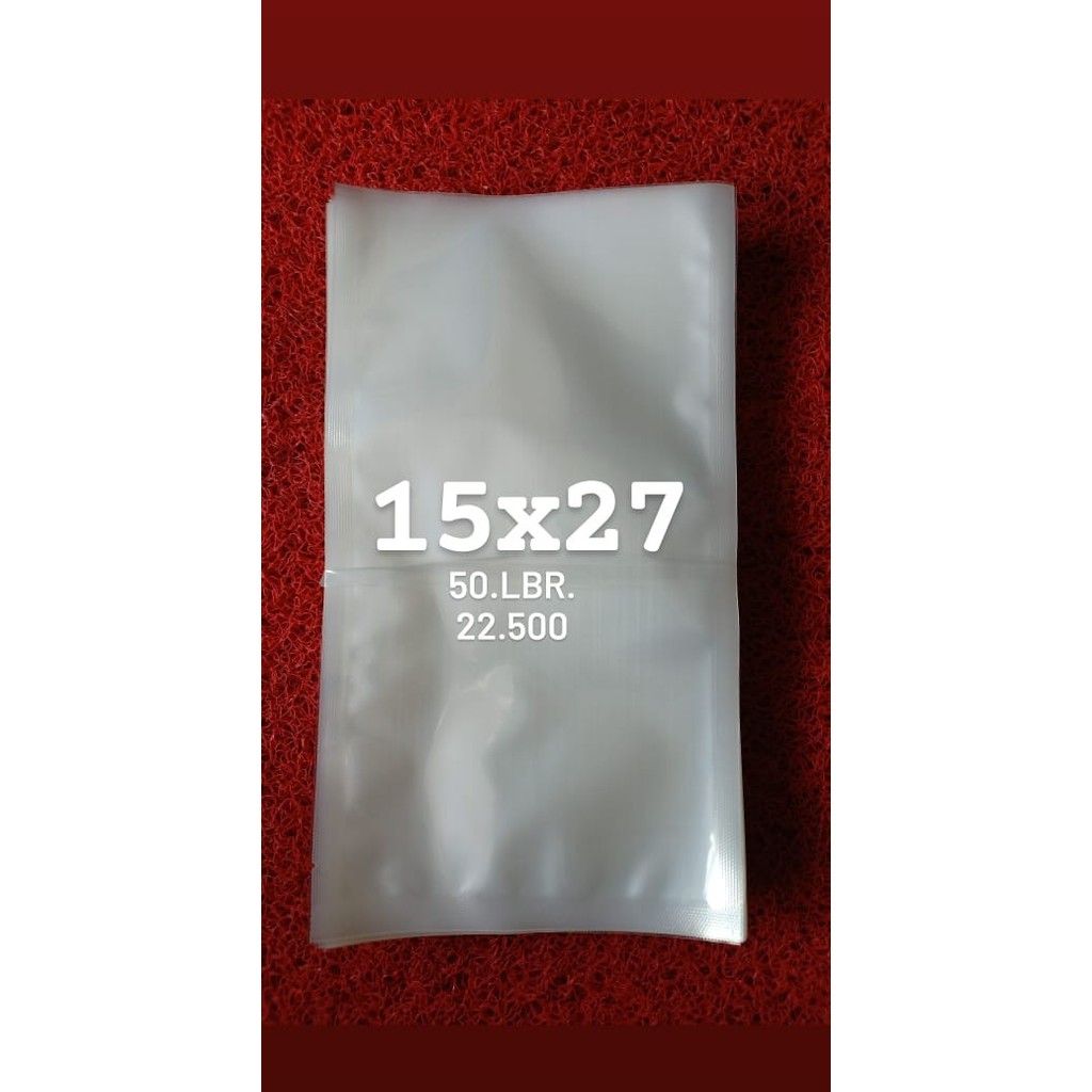 Jual Plastik Vacuum 15x27 cm, Vacum Bag Plastic Vakum Sealer 50 lembar ...