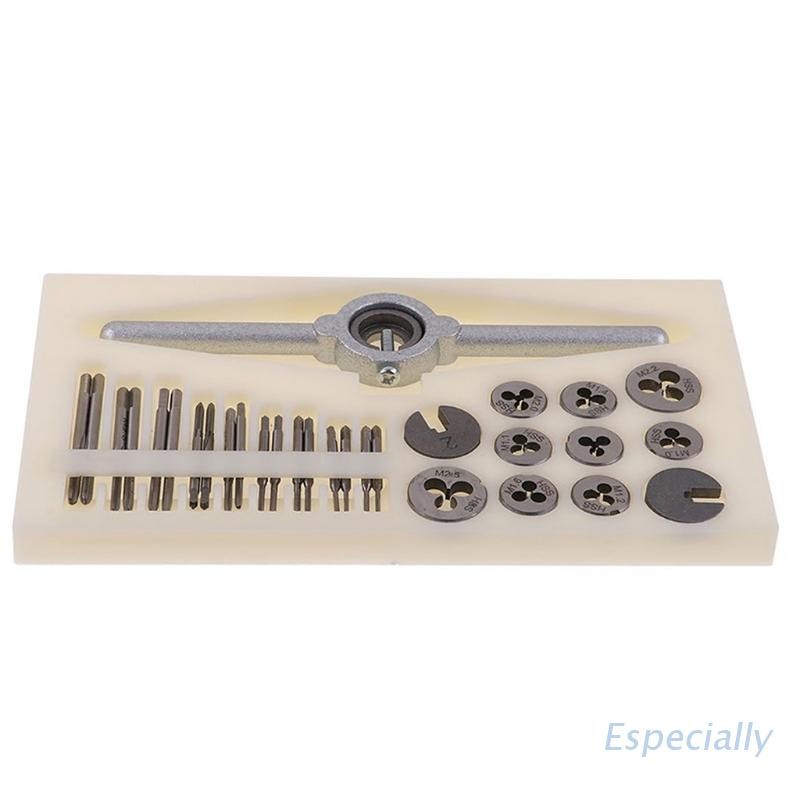 Jual ESP 31PCS Mini HSS Metrik Benang Batu Pita Tap Dies Wrench Handle ...