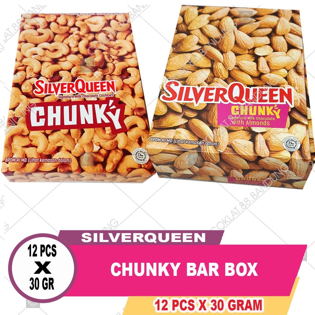 Jual Penjualan terbaik!! CHUNKY BAR 1 BOX 12x 30GR, Coklat SILVER QUEEN ...