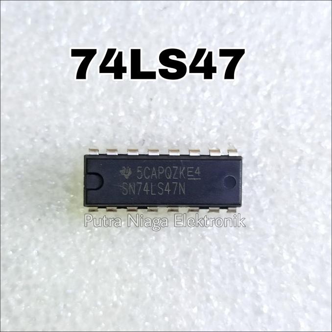 Jual Update ic TTL 7447 74LS47 BCD to Seven Segment Decoder SN74LS47N ...
