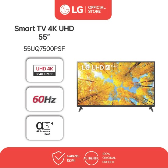 Jual LG Televisi / SMART TV UHD 4K 55" - 60Hz Dengan AI ThinQ HDR10 ...