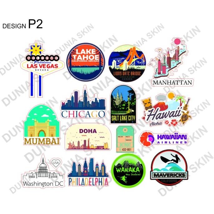 Jual Travel Label / Sticker Koper Rimowa Design P2 USA Country Logo LA ...
