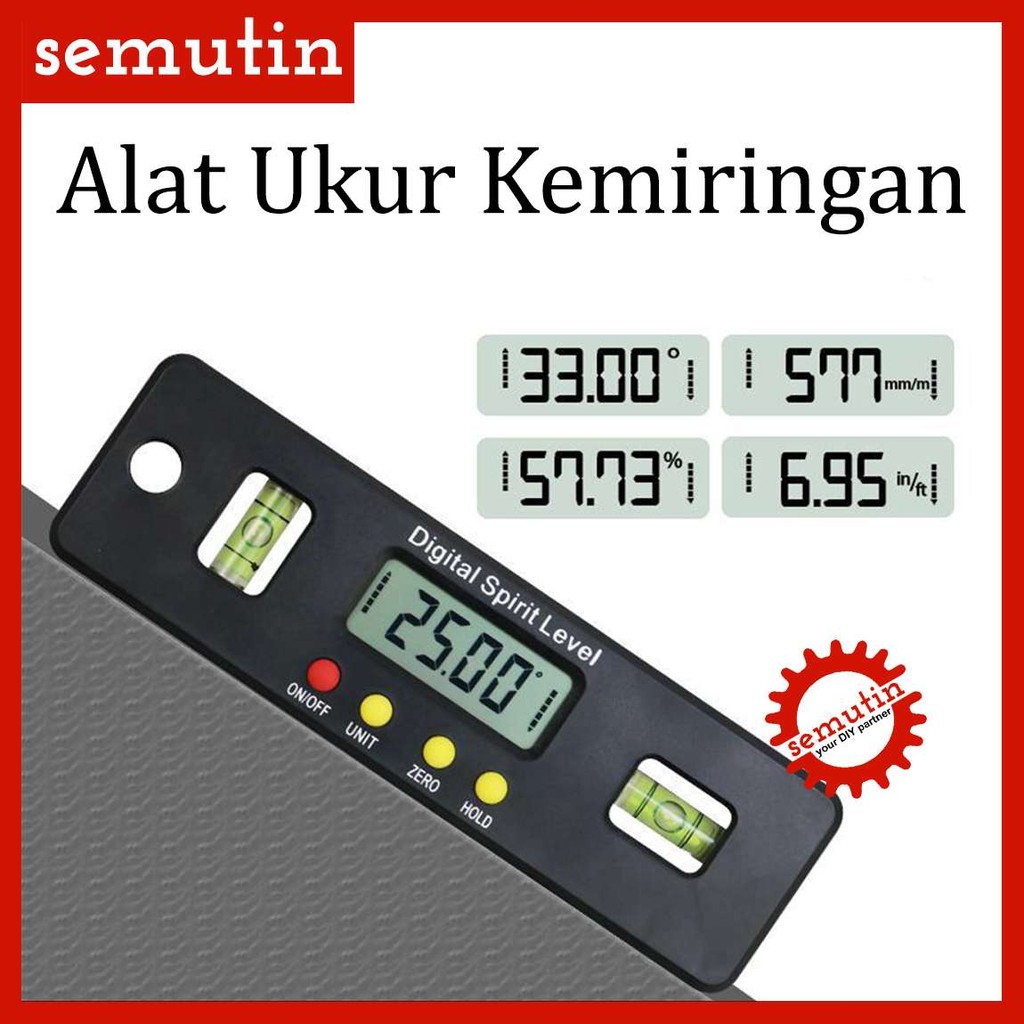 Jual Alat Ukur Kemiringan Digital AH90 SM / Spirit level / Mini ...
