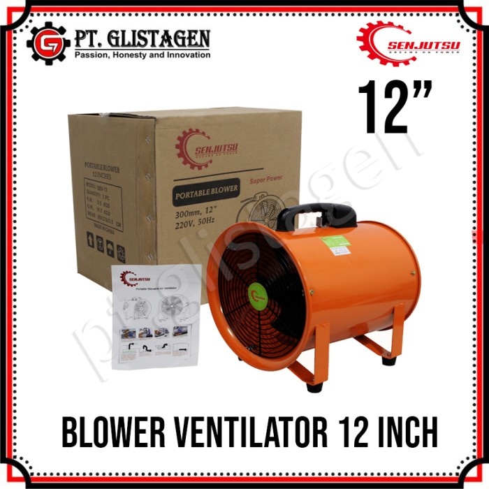 Jual Senjutsu Portable Blower Ventilator 12" Kipas Eksos Tambang Exhaust Fan 12 inch | Shopee ...