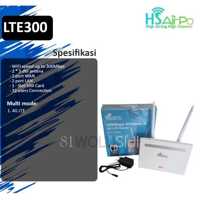 Jual Hsairpo Lte300 Modem 4G Lte Router 2.4Ghz 300Mbps Terlaris ...