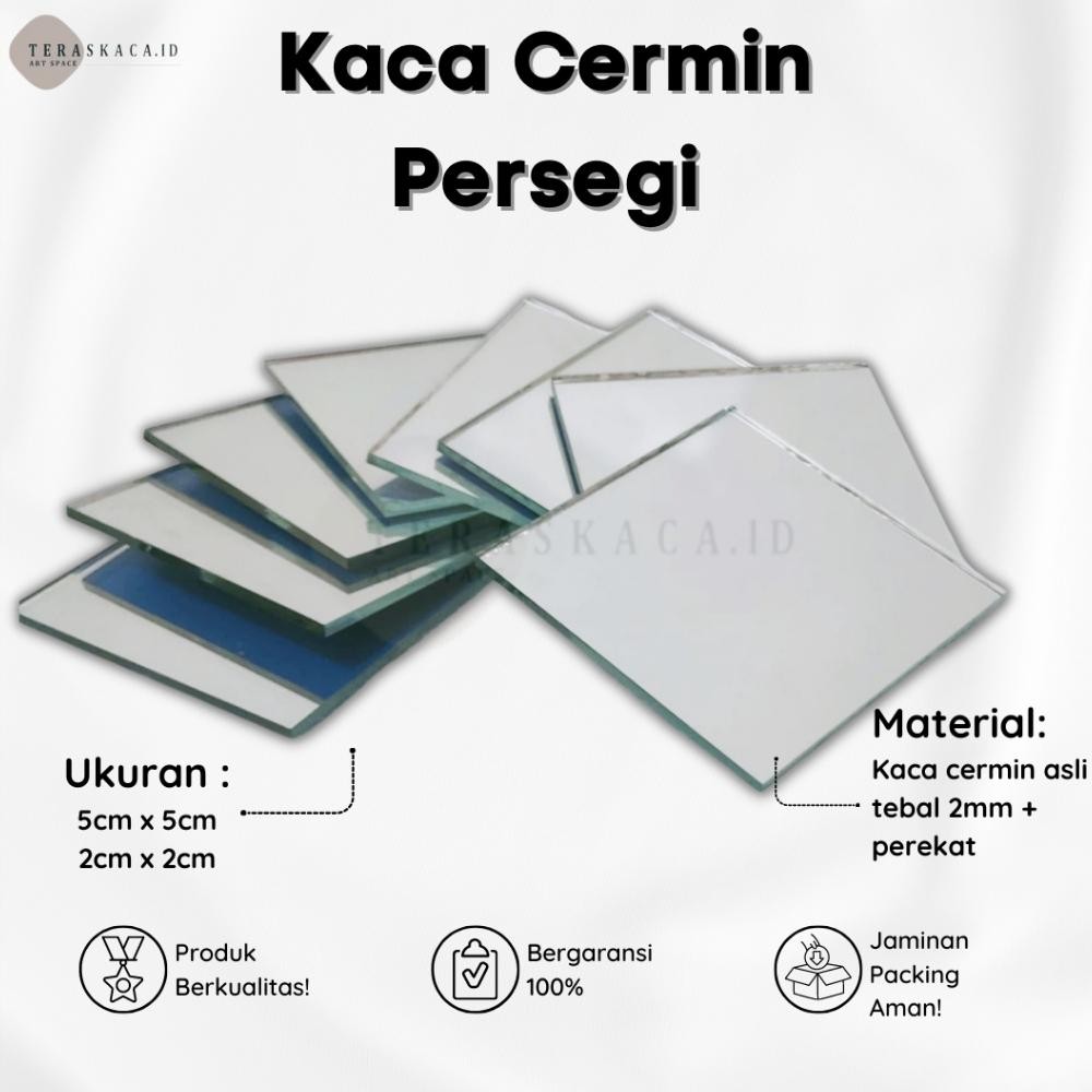 Jual Kaca Cermin Drommare Square (persegi) Asli Cermin TEBAL 2mm cermin ...