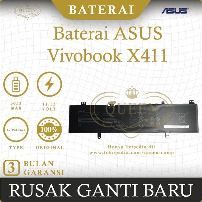 Jual Baterai Laptop Asus Vivobook X411 S14 B31N1707 Original Baru!! | Shopee Indonesia