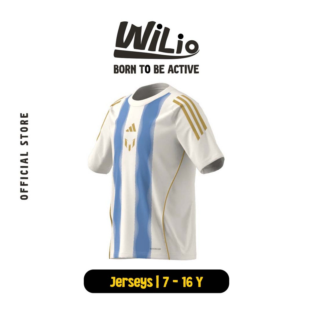 Jual ADIDAS Messi Tr Jsy Y IS6470 - Jersey Anak (Putih) | Shopee Indonesia