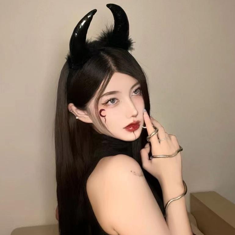 Jual ween LolXGoth BANDO TANDUK BULU 1 set 3 pcs devil iblis devilman ...