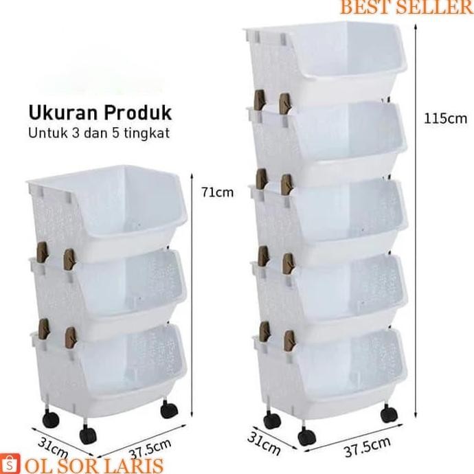 Jual murah rak dapur rak plastik rak susun rak serbaguna alat rumah ...