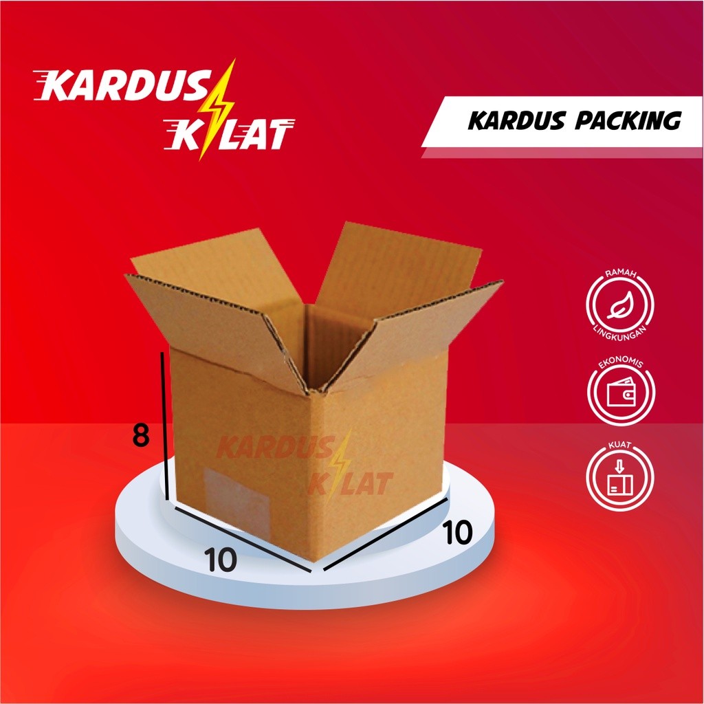 Jual Kardus Packing 10x10x8 - Karton Box Dus Kotak Packaging Kecil ...