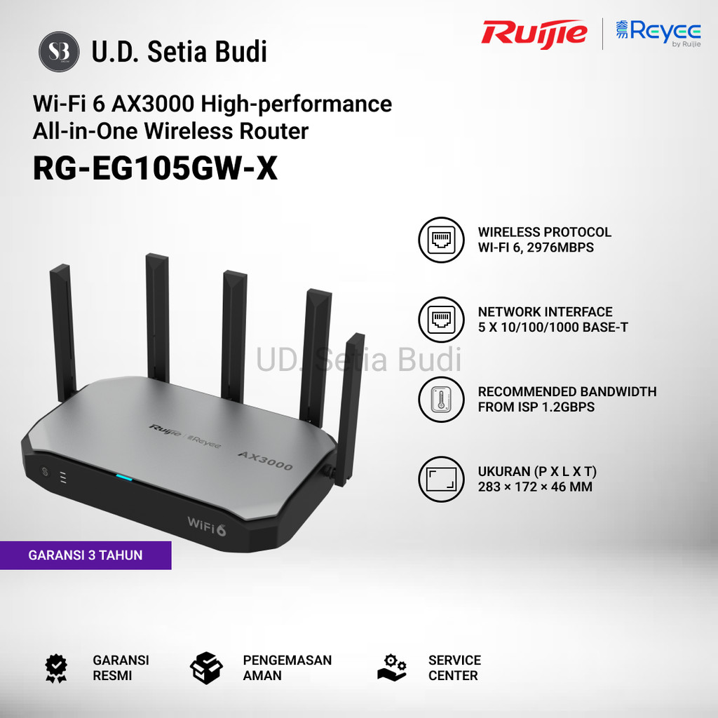 Jual Ruijie Reyee RG-EG105GW-X Wi-Fi 6 AX3000 High-performance All-in-One Wireless Router ...