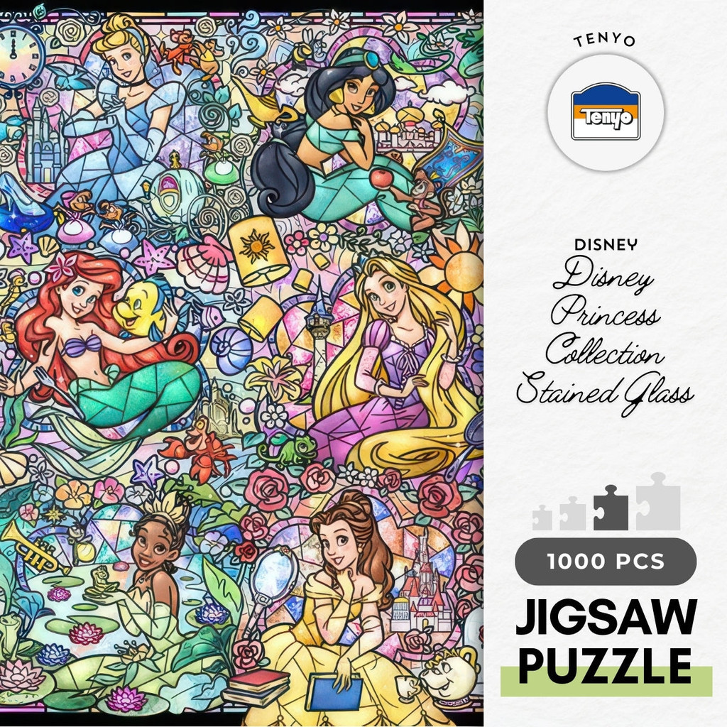 Jual Tenyo DS-1000-776 Disney Princess Collection Stained Glass Jigsaw ...