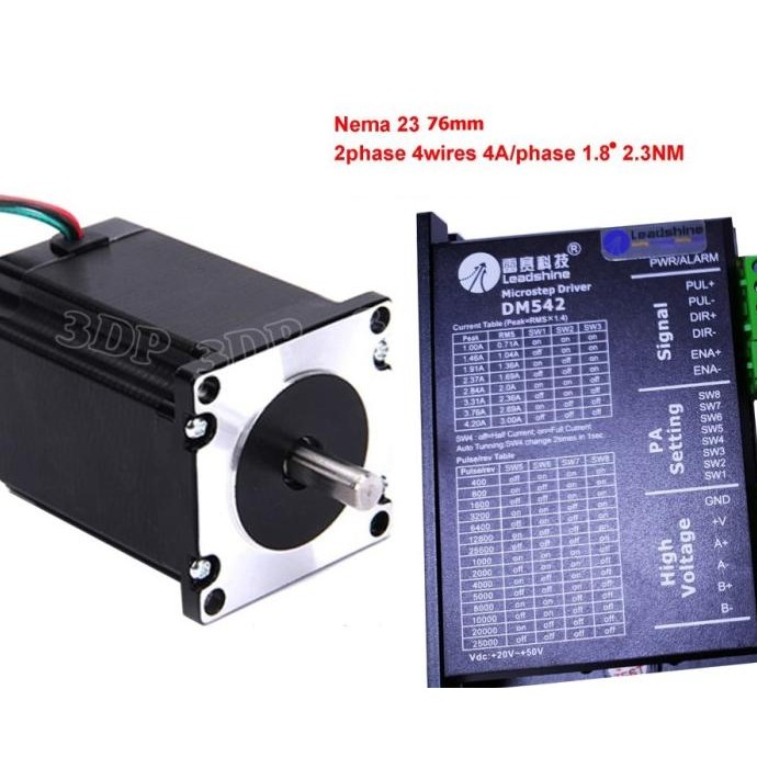 Jual Kit Nema 23 2.3Nm 76Mm + Leadshine Dm542 !! Ready | Shopee Indonesia